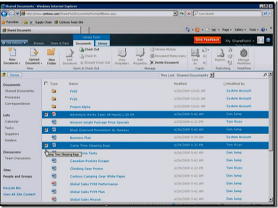 Come Across: SharePoint 2010 key features screen shots
